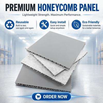 China 5mm Polypropylene Plastic Flooring Floor protection Felt Backing Honeycomb Board Floor protection for sale