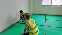 China 5mm Green Plastic protection Felt pp Floor Coverings pp Honeycomb Board Site protection for sale