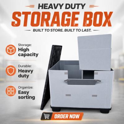 China Collapsible Bulk Box, Heavy Duty Collapsible Pallet Box, Foldable Stackable Bulk Container with Lid and Base, Custom Color for sale
