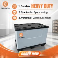China Heavy Duty Collapsible Bulk Box, Folds Flat to Save Return Freight, Dynamic Load 300kg Static Load 500kg, Stackable for sale