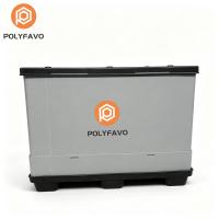 China Custom Design Collapsible Pallet Box, Bulk Box 300kg Dynamic 500kg Static Load, 10mm 12mm Wall Custom Windows Cutouts for sale