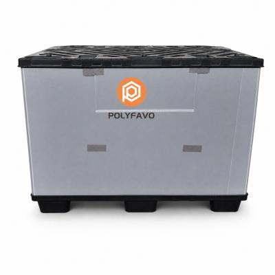 China Collapsible Pallet Box for Warehouse Logistics with Custom Windows, 300kg Dynamic 500kg Static Load, Stackable Custom Color for sale