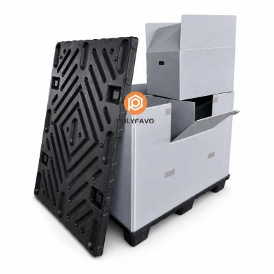 China Made to Drawing Collapsible Pallet Box, Custom Cutouts Windows Holes, 300kg Dynamic Load 500kg Static Stackable Bulk Box for sale