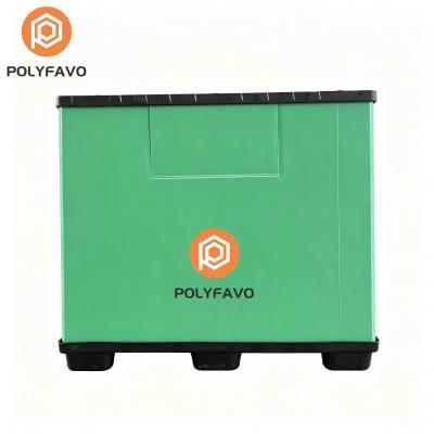 China Design Service Collapsible Bulk Box, Custom Openings Cutouts for Warehouse Parts, 10mm 12mm Custom Color Logo Printing for sale
