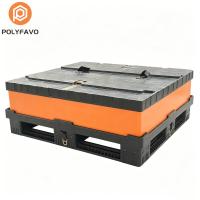 China Custom Drawing Design Collapsible Bulk Box, 10mm 12mm Wall Thickness 500kg Static Load, Foldable Stackable with Lid and Base for sale