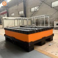 China Collapsible Pallet Box 300kg Dynamic 500kg Static Load, Wall Thickness 10mm 12mm, Custom Windows Cutouts Color Logo Printing for sale