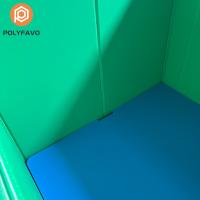 China Collapsible Bulk Box Custom Thickness 10mm 12mm, Custom Design Windows Cutouts, Heavy Duty Stackable Container Logo Print for sale