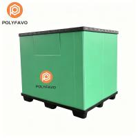 China Collapsible Bulk Box Custom Thickness 10mm 12mm, Custom Design Windows Cutouts, Heavy Duty Stackable Container Logo Print for sale