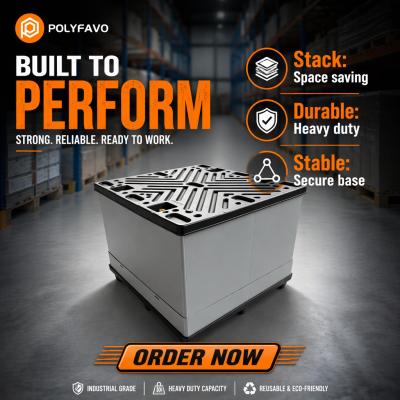 China Folding Container, Foldable Container Plastic Pallet Box Collapsible, Heavy Duty 300kg Dynamic 500kg Static Load Custom for sale