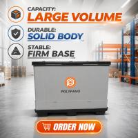 China Gaylord Box, Collapsible Bulk Container Reusable Bulk Container, Plastic Pallet Box 10mm 12mm Wall 500kg Static Custom Logo for sale