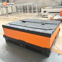 China Stackable Bins Pallet Box, Collapsible Storage Box Plastic Pallet Box with Lid, Storage Bins Stackable 300kg Load Custom Color for sale