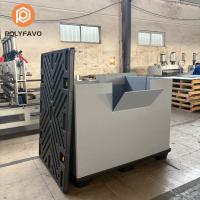 China Collapsible Crates Custom Wall Thickness, Plastic Folding Container Lid and Base Options, 10mm 12mm 500kg Static Load for sale