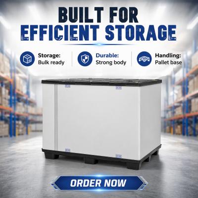China Two C Type Coaming Box for Auto Parts Packaging, EVA Lining Protective Pallet Box, Foldable Sleeve Container Stackable for sale