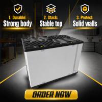 China Fast Assembly Two C Type Coaming Box, EVA Lining Protective Design, Foldable Pallet Sleeve Container Stackable for sale