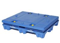China Two Layer Blow Molded Pallet Sleeve Box With 10mm PP Honeycomb Panels for sale