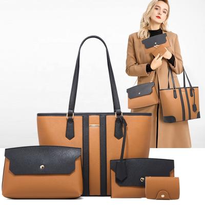 China High Quality PU Leather Cross - Body Bag Ladies Fashion Handbags For Women Shoulder Handbags Set 4pcs for sale