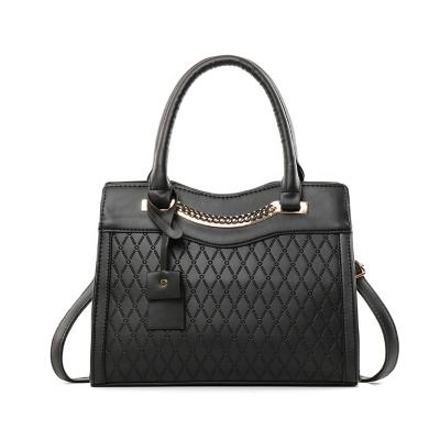 China Tote Diamond Lattice Bags With Durable Custom Printed Logo Women Elegant Handbags for sale