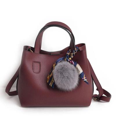 China Multifunctional Women Designer Shoulder Bag Set Tassel Ladies Leather Bags for sale