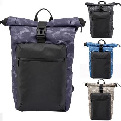 China Fashion Camouflage Storage Portable Travel Backpack Foldable Gym Bags With Shoe Compartment Sports for sale