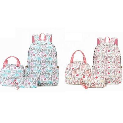 China Waterproof Custom All Over Printing Female Student Shoulder Backpacks Kids Casual Backpack School Bag for sale