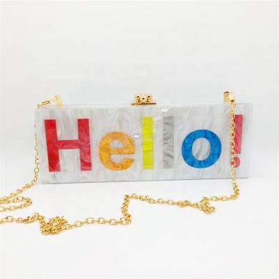 China Fashoion Women Bags For Acrylic Handbag Women's Evening Box Purse Bag Clutch Shoulder for sale