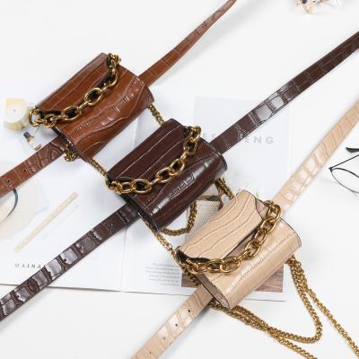 China Water Proof Mini Cute Decoration Girls Metal Waist Bag Fashionable Hot Thick Chain Bags For Women for sale