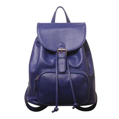 China Vintage School Waterproof Fashion Hot Design Women Simple Leather Backpack for sale