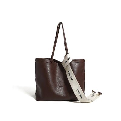 China High Quality Fashion Ladies Bags Leather Handbags Tote Bags With Custom Printed Oversized Logo for sale