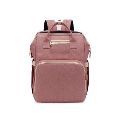 China 2021 Design Large Travel Foldable Fashionable Baby Bottle Backpack Portable Folding Bed Mum Bag for sale