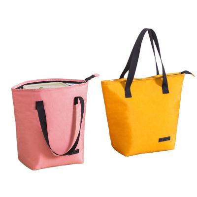 China Who respects the environment. Durable.insulated Large Capacity Custom Lunch Hot Tote Bags Amazon Logo Insulated Cooler Refrigerator Bag for sale