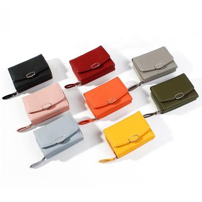 China 2020 New Fashion PU Leather Coin Purse Waterproof Short Wallets For Women for sale