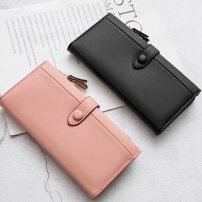 China Waterproof Ladies Pinch Girls Leather Logo Wallets Leather Woman Long Custom Hand Bags For Student PU for sale
