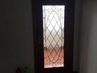 China Wooden Art Glass Panels Acid Etched Triple Layers Finished Surface for sale