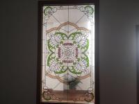 China Stained Decorative Panel Glass For Church Black Zinc Insulated / Bevelled / Polished for sale