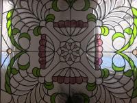 China Stained Decorative Panel Glass For Church Black Zinc Insulated / Bevelled / Polished for sale