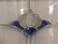 China Stained Kitchen Cabinet Glass Insulated / Bevelled / Polished Glass for sale