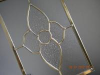 China Figured Glass Panels For Kitchen Cabinets , Beveled / Flat Edge Glass For Cabinets for sale