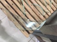 China Beveled Tempered Safety Glass Hollow Structure Brass / Nickel / Patina Optional for sale