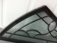 China Door / Window Glass Patterns , Brass / Nickel / Patina Decorative Glass Panels for sale