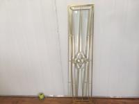 China Internal Half Glazed Beveled Edge Glass Brass Nickel Patina Available for sale