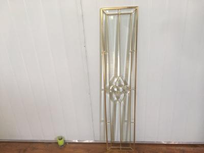 China Internal Half Glazed Beveled Edge Glass Brass Nickel Patina Available for sale