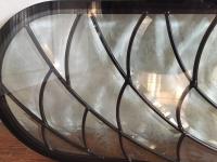 China Translucency Bevel Art Glass Panels Curve / Flat Shape Custom Size for sale