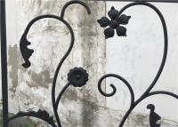 China Square Top Eyebrow Wrought Iron Glass Galvanized Steel Anti Rusting for sale