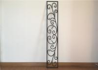 China Custom Wrought Iron Entry Doors Thickness 30 Mm S509 Type Iron Mosaic Glass for sale