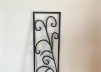China Custom Wrought Iron Entry Doors Thickness 30 Mm S509 Type Iron Mosaic Glass for sale