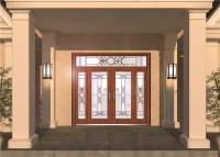 China Custom Front Entry Door Glass , Colored Decorative Glass Panel For Door for sale
