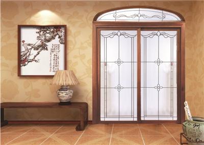 China EU House Sliding Glass Door Wood Grain / Orange Peel / Flush Surface for sale