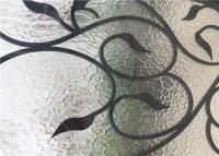 China Rust Prevention Wrought Iron Glass Door Inserts , Hollow Iron Glass Doors for sale