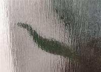 China Rain Patterned Glass For Doors Window , Artistic Opaque Patterned Glass Rough grind  finish edge  Glass Block for sale