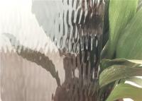 China Grey Flat Colored Glass Panels , Custom Size Patterned Figured Glass for sale